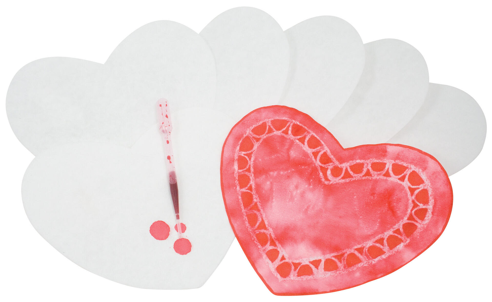 Papirhjerte for fargeblanding - Lekolar Norge