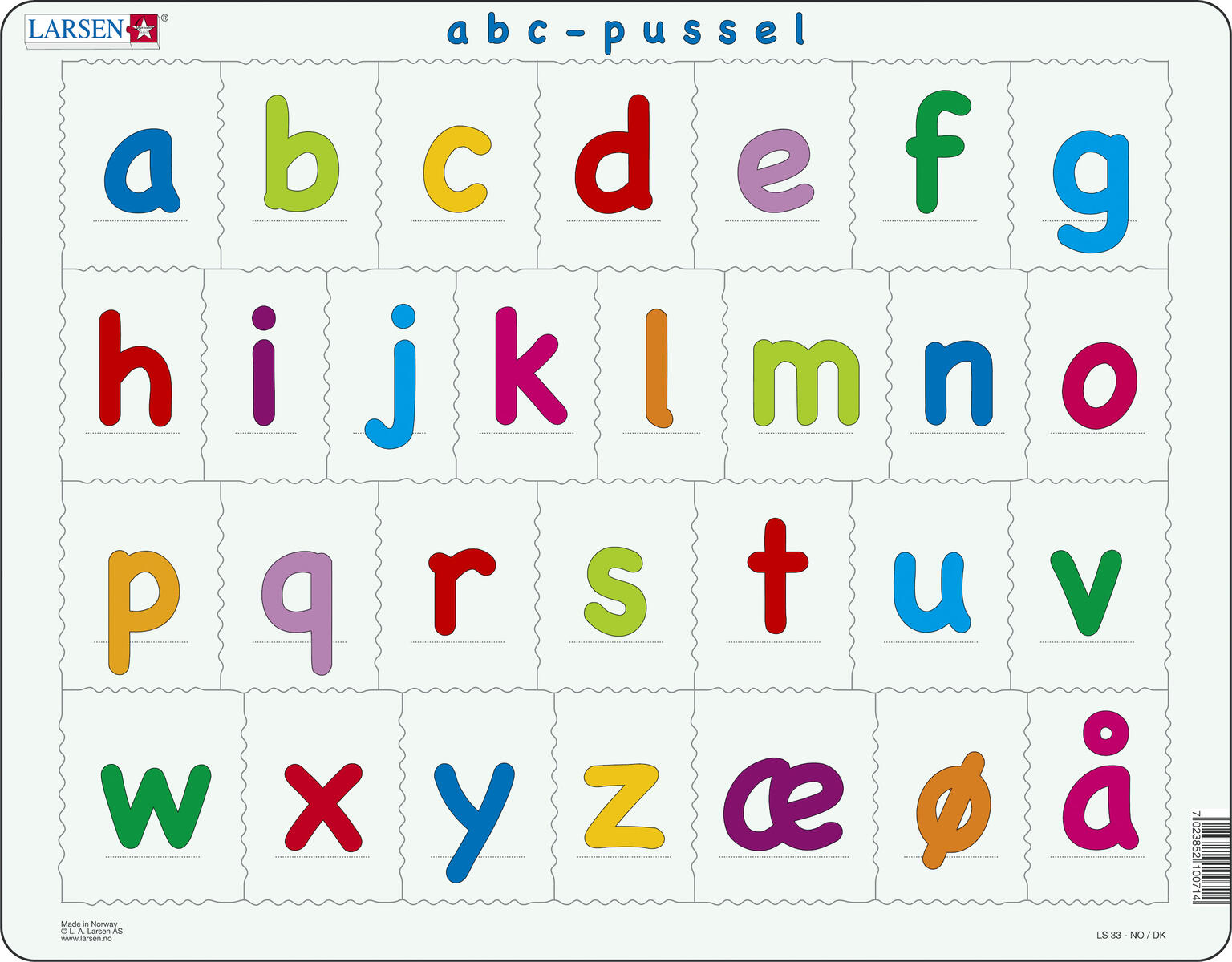 Bokstaver puslespill - Lekolar Norge